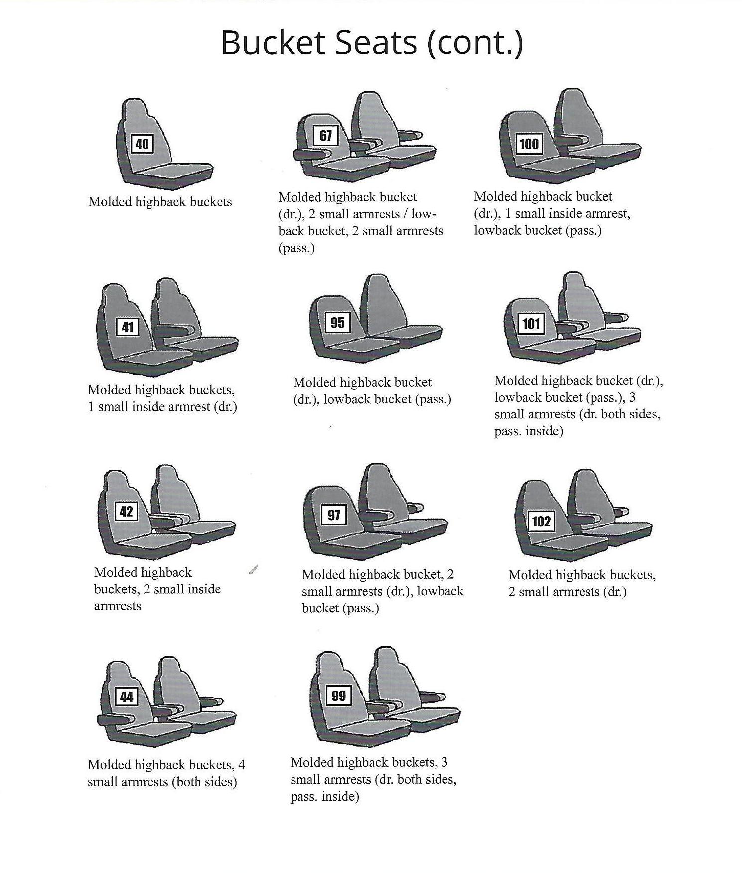 Molded Bucket Seat Styles